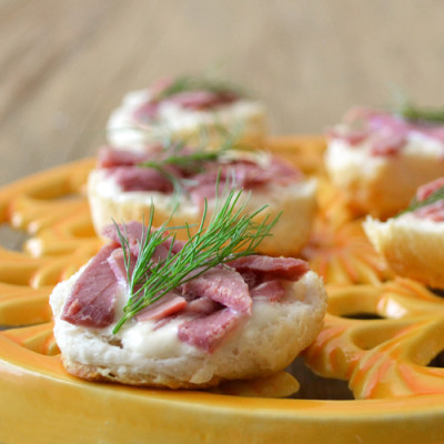 Healthy Corned Beef Canapes - Around My Family Table