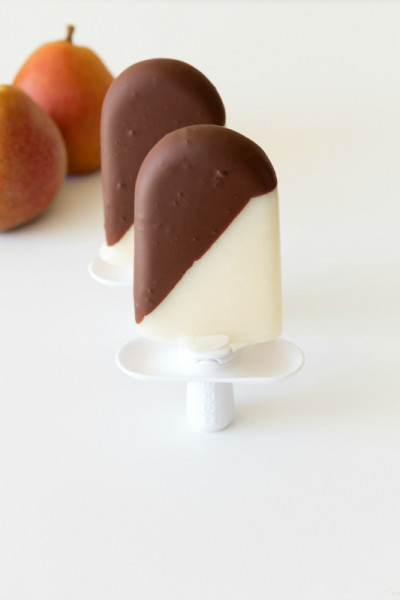Chocolate Dipped Pear Popsicles - Around My Family Table