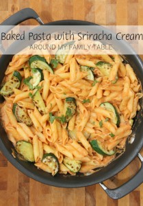 Baked Pasta with Sriracha Cream Sauce - Around My Family Table