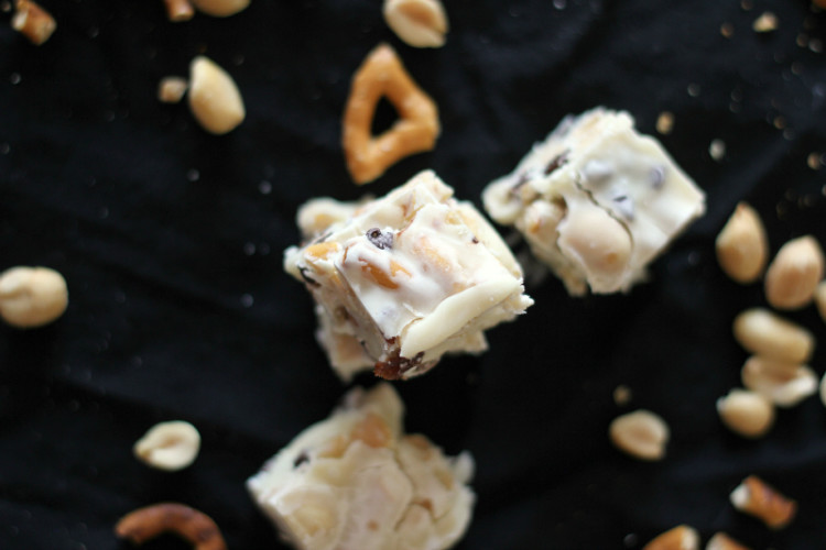 White Chocolate Trail Mix Fudge - Around My Family Table