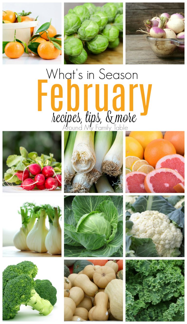 February - What's In Season Guide - Around My Family Table