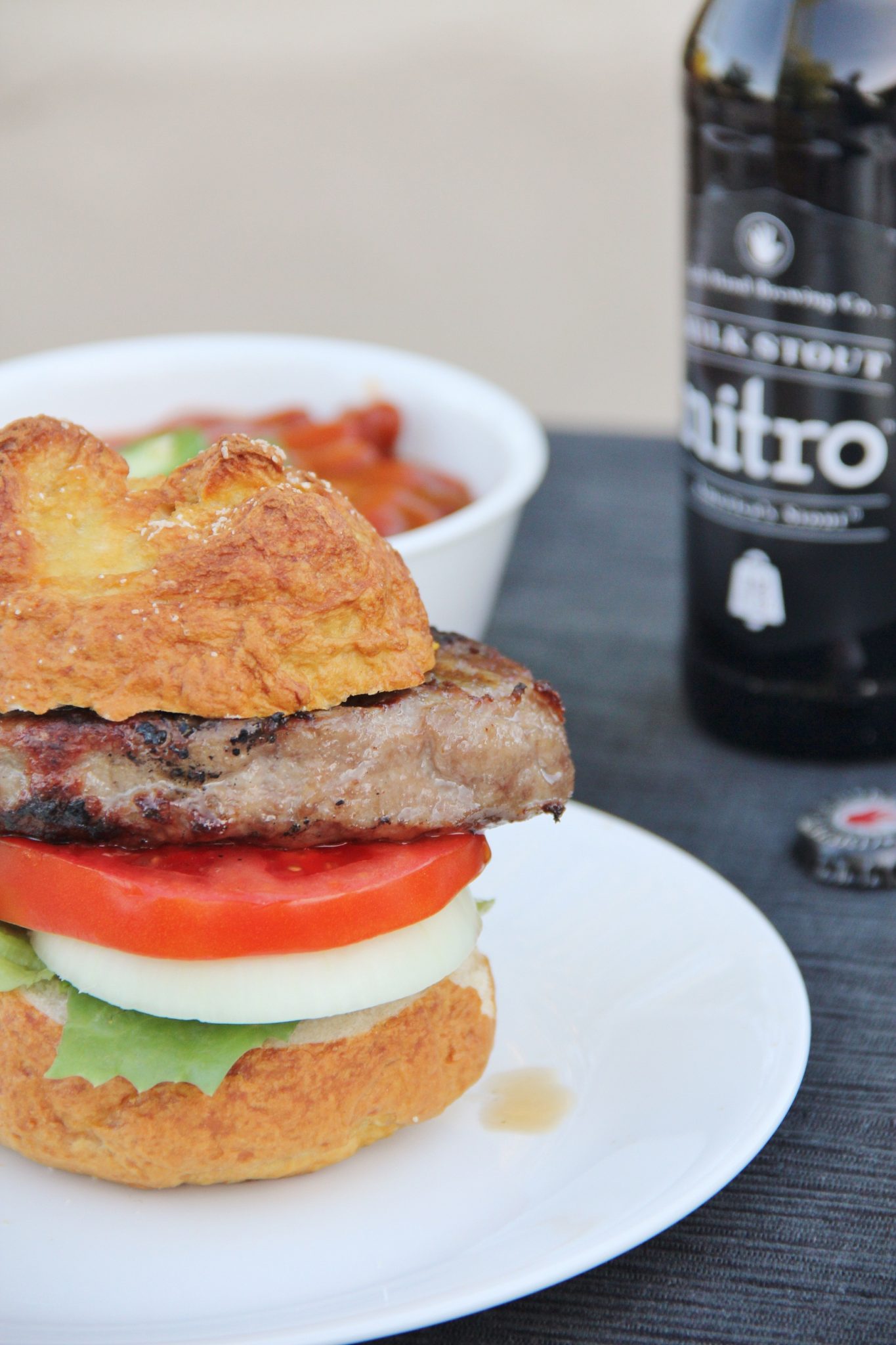 Pretzel Buns and Bratwurst Patty Burgers - Around My Family Table