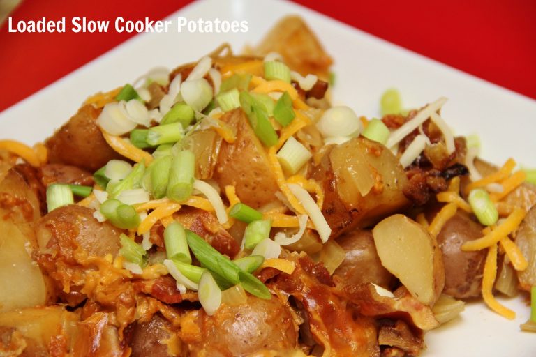Loaded Slow Cooker Potatoes - Around My Family Table