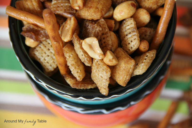 Slow Cooker Snack Mix - Around My Family Table