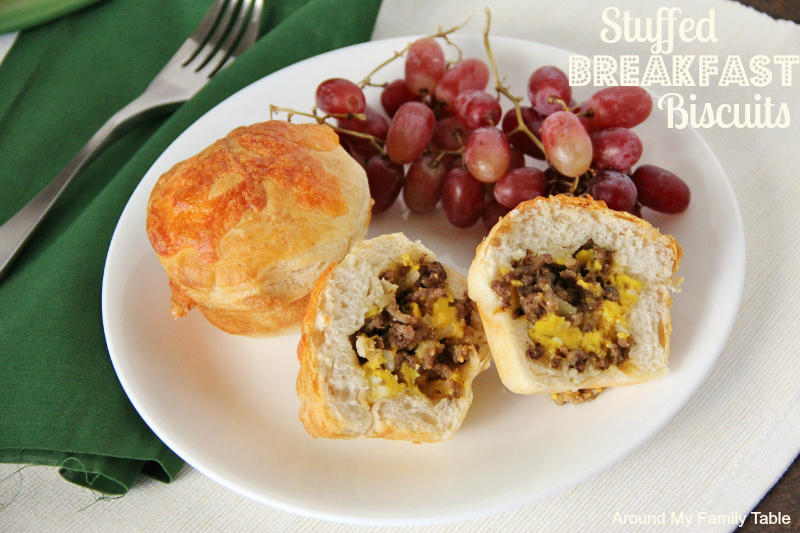 Stuffed Breakfast Biscuits - Around My Family Table