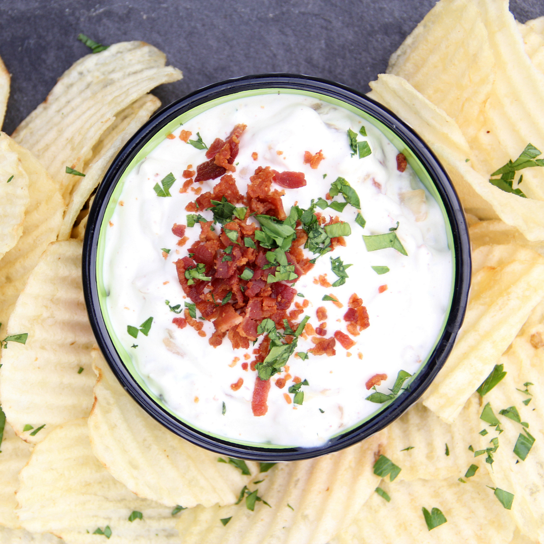 French Onion & Bacon Dip - Around My Family Table