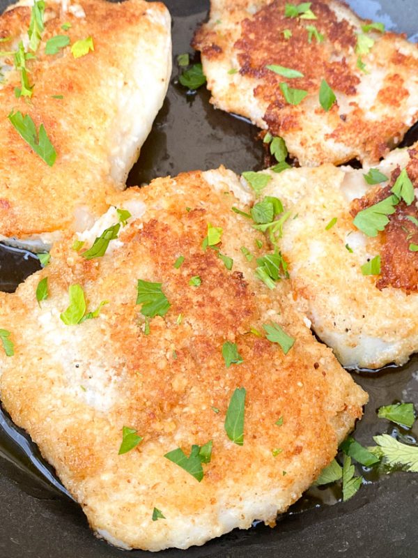 Parmesan Crusted Cod {Pan Fried} - Around My Family Table