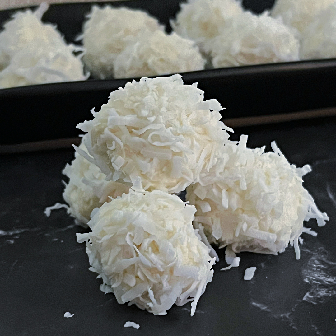 Pina Colada Protein Balls (Keto, No Bake) - Around My Family Table